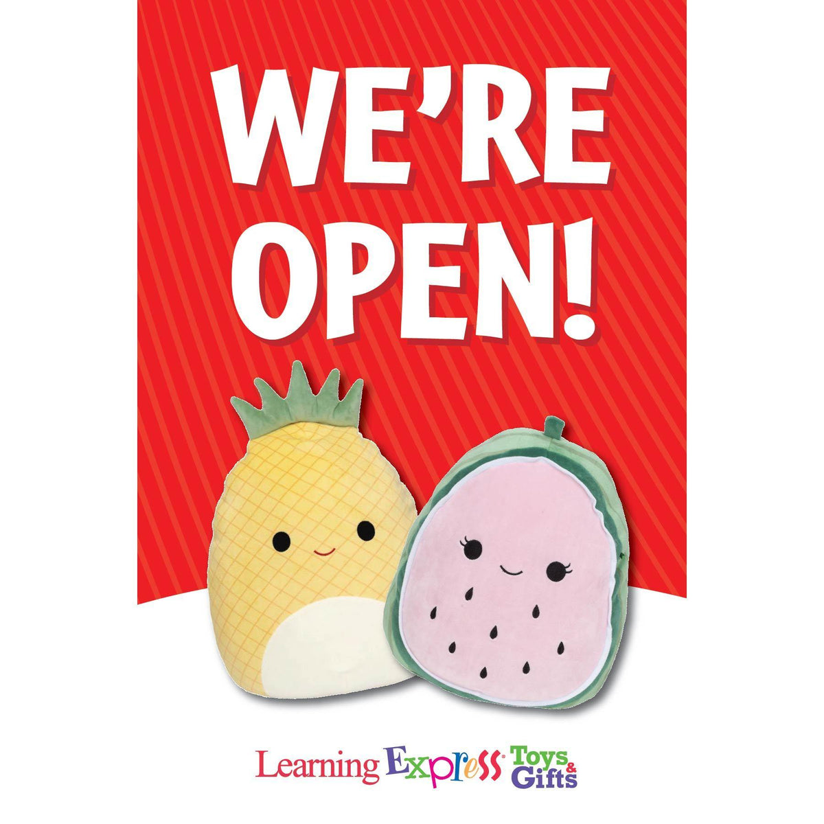 We're Open Holiday Signs for Learning Express | AdVision Signs ...