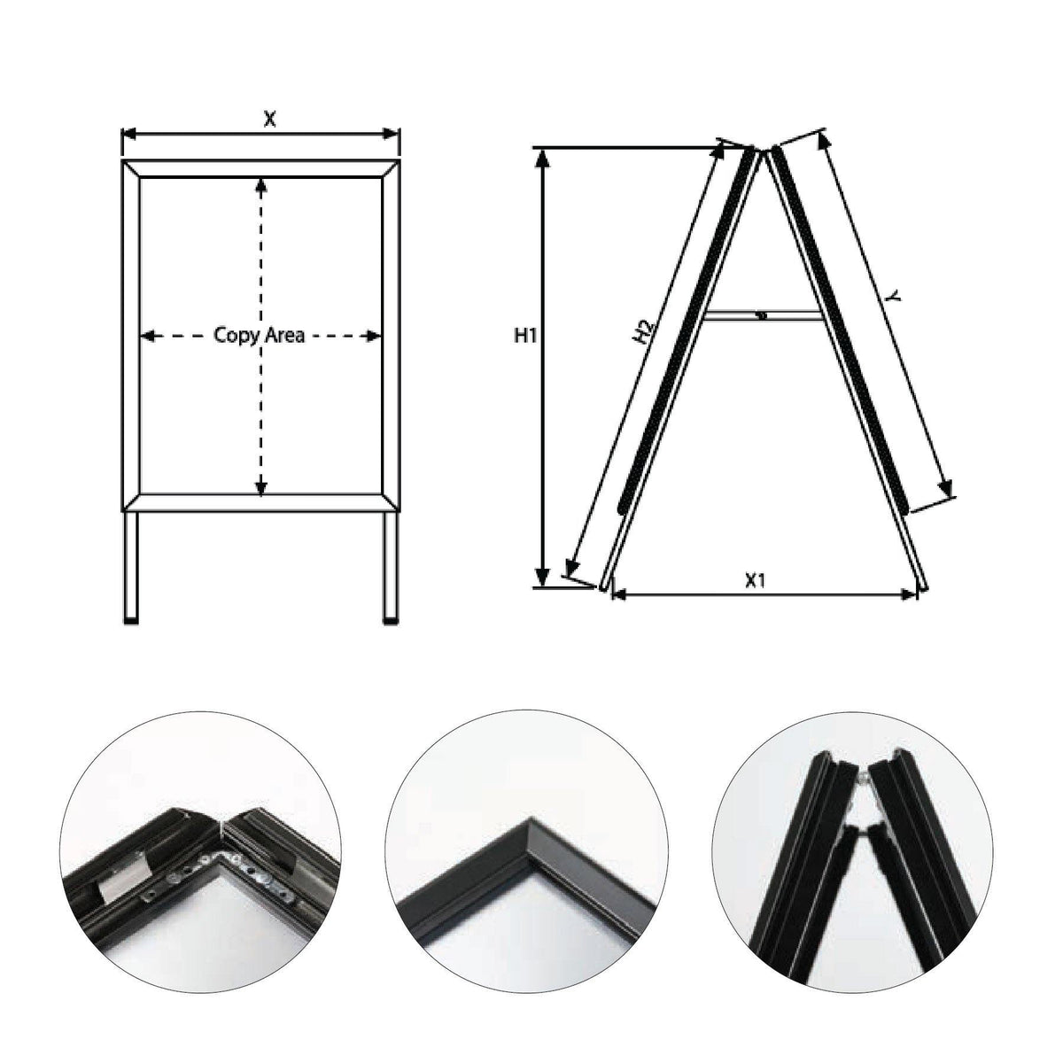 A-Board Sidewalk Sign | Vista Systems | AdVision Signs - Pittsburgh, PA