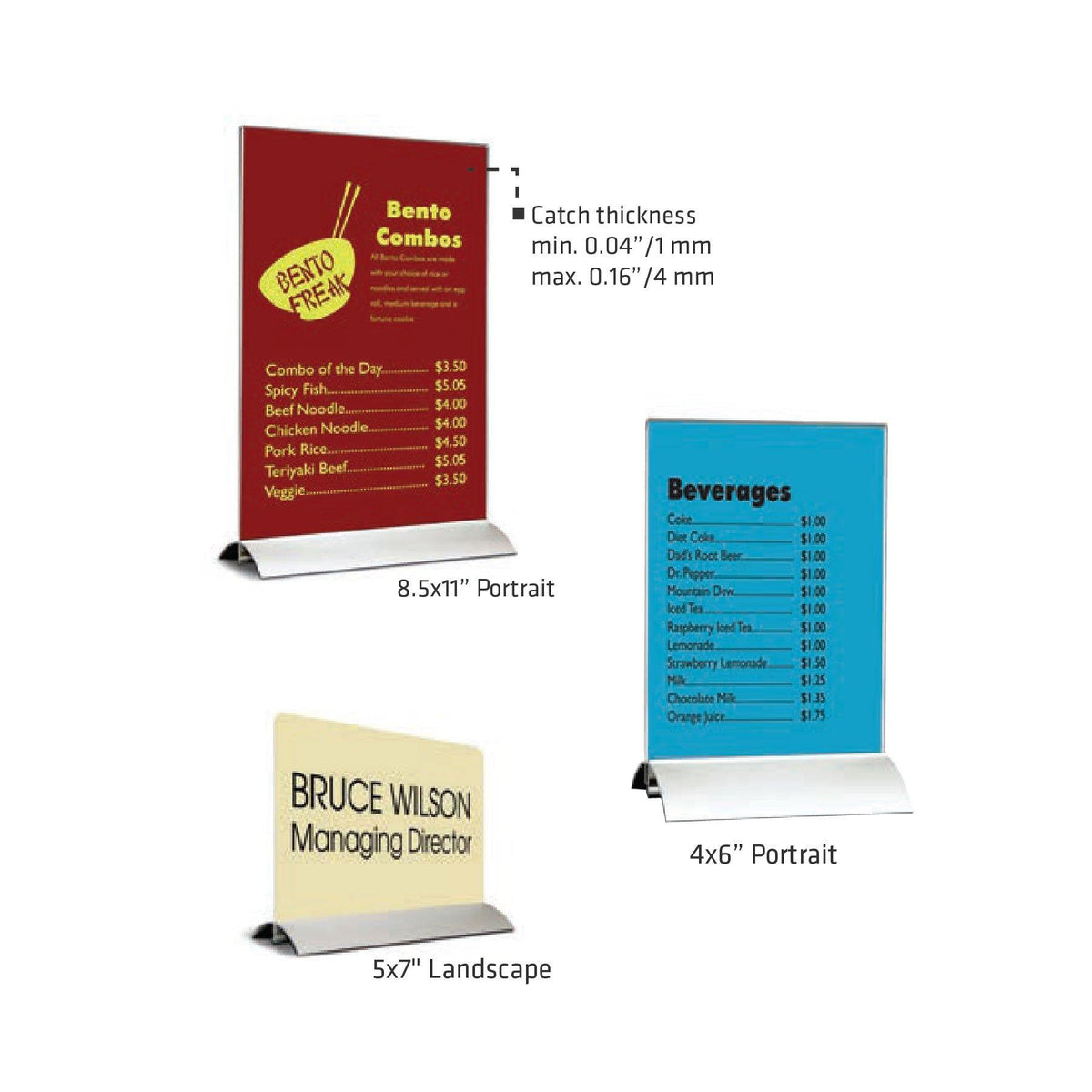 10pk of Aluminum Based Brochure Holder Frame | Vista Systems | AdVision ...