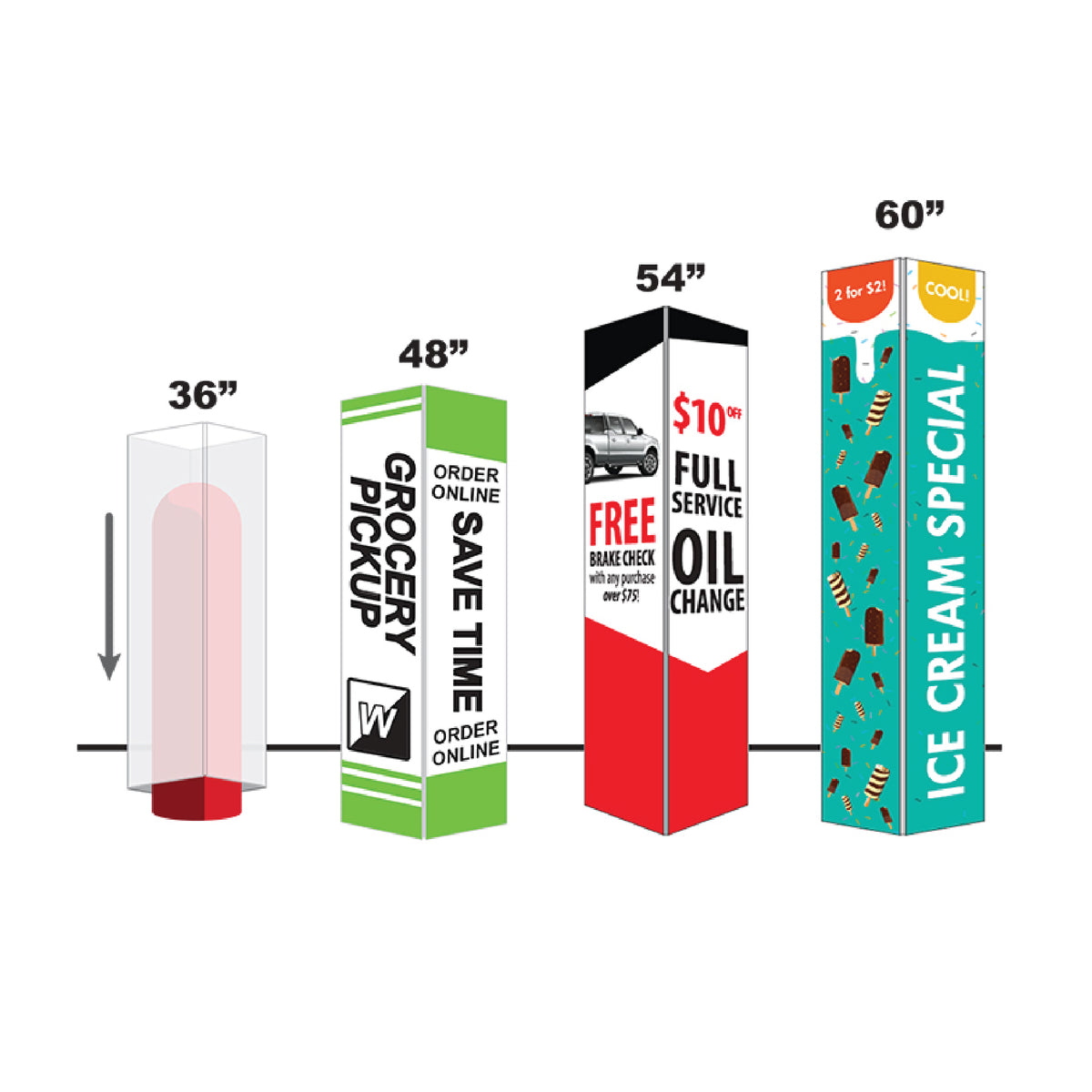 Custom Bollard Covers | AdVision Signs - Pittsburgh, PA