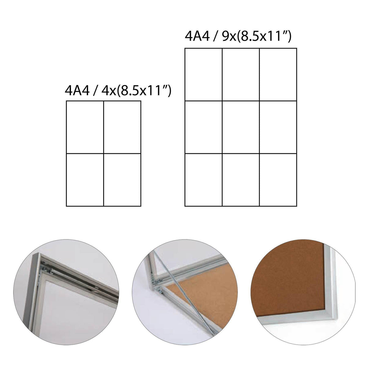 Cork/Magnetic Bulletin Board Frame | Vista Systems | AdVision Signs ...