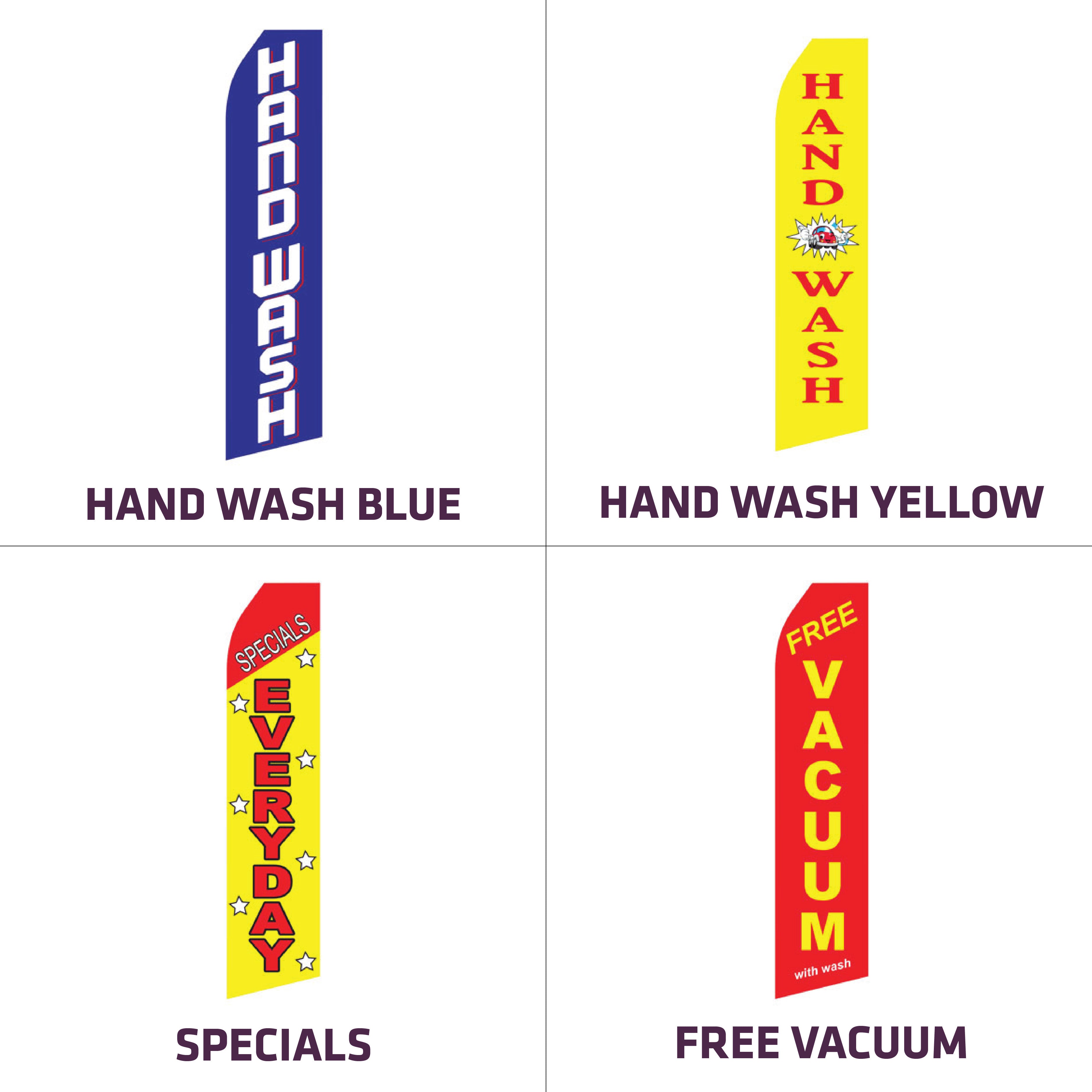 Hand Car Wash Flags