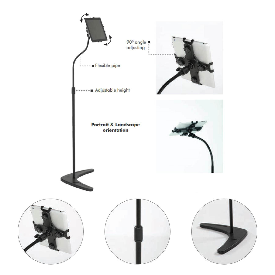 Flexible Head Tablet Stand Frame | Vista Systems | AdVision Signs ...