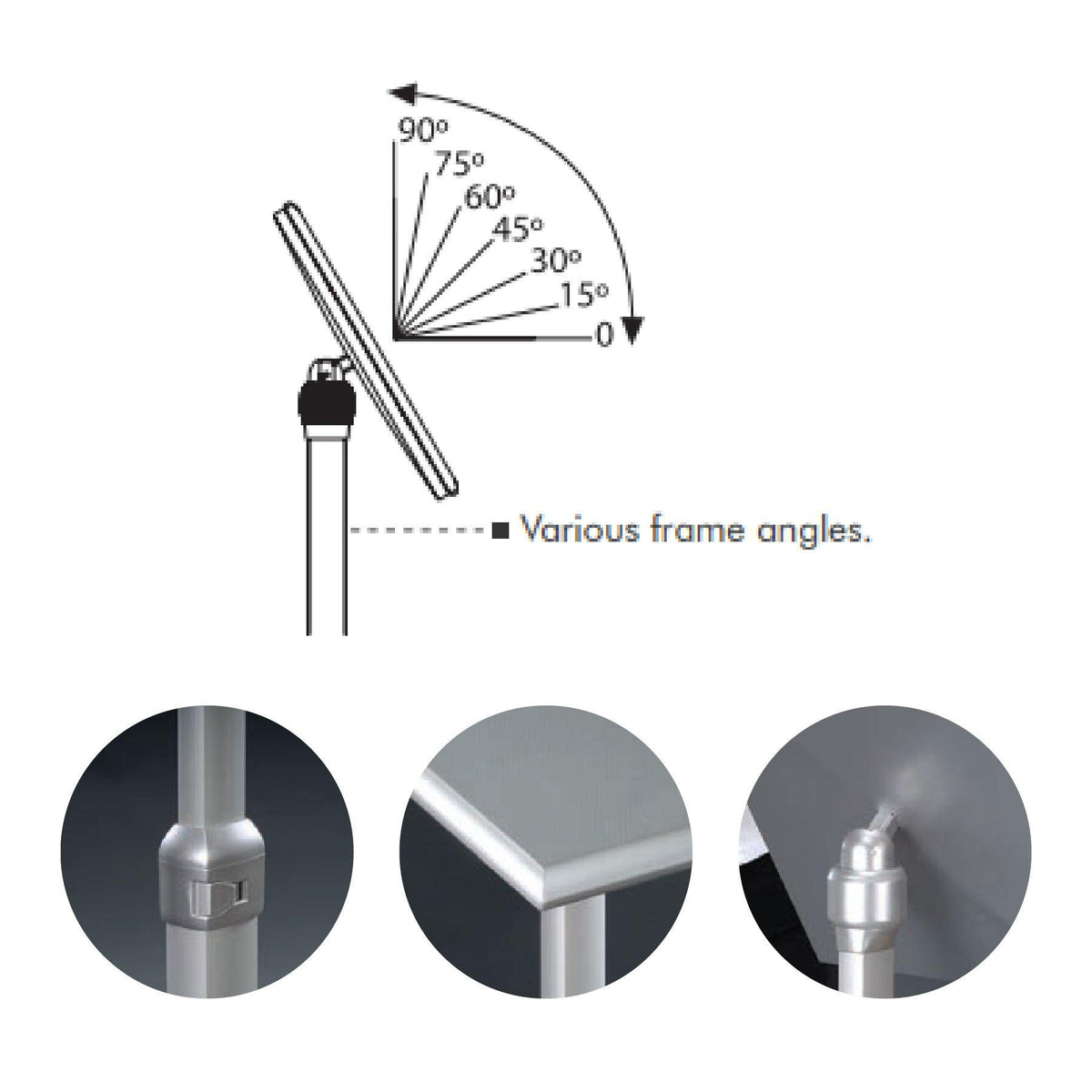 Angled Floor Stand Info-Board Frame | Vista Systems | AdVision Signs ...
