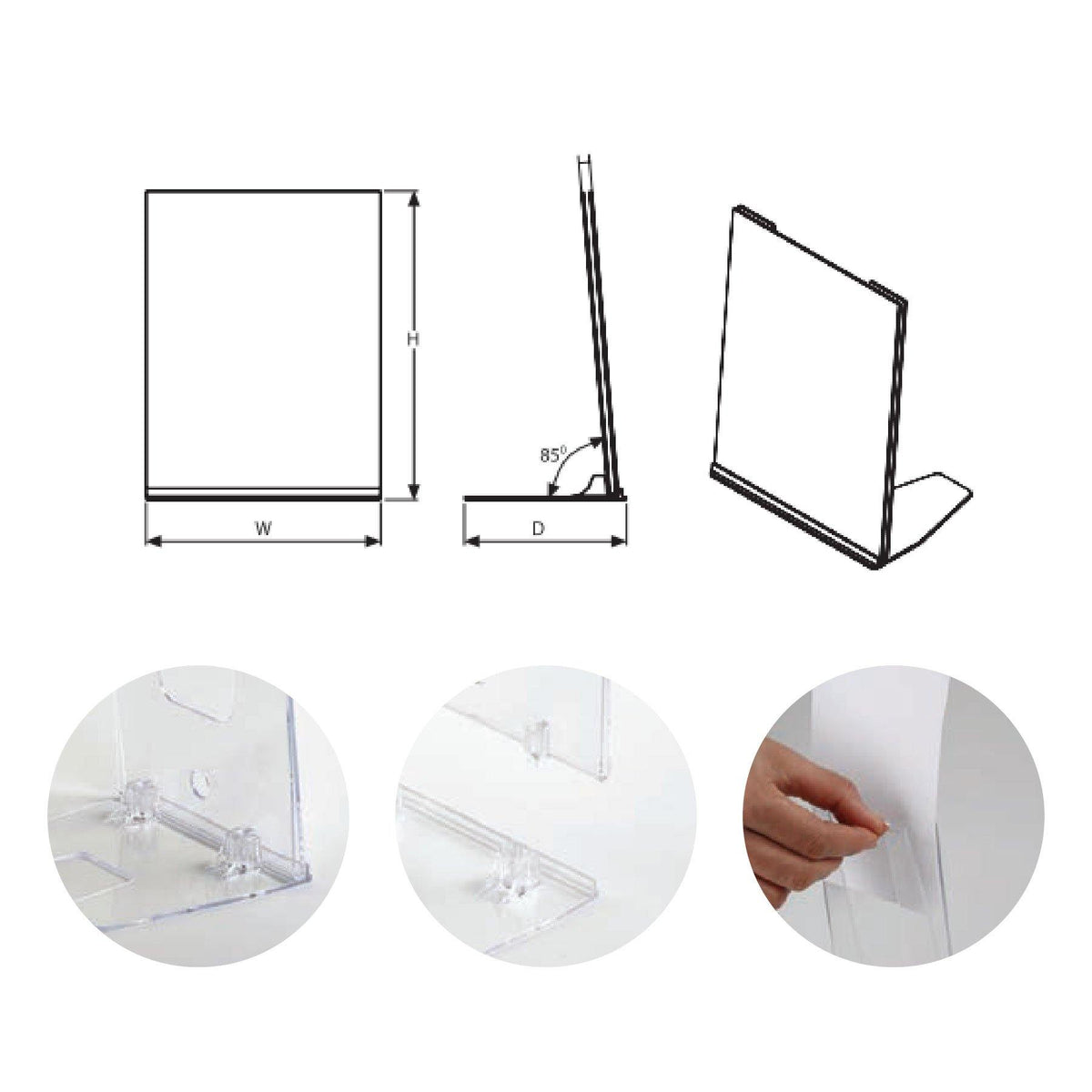 Foldable Counter-Top Brochure Holder Frame | Vista Systems | AdVision ...