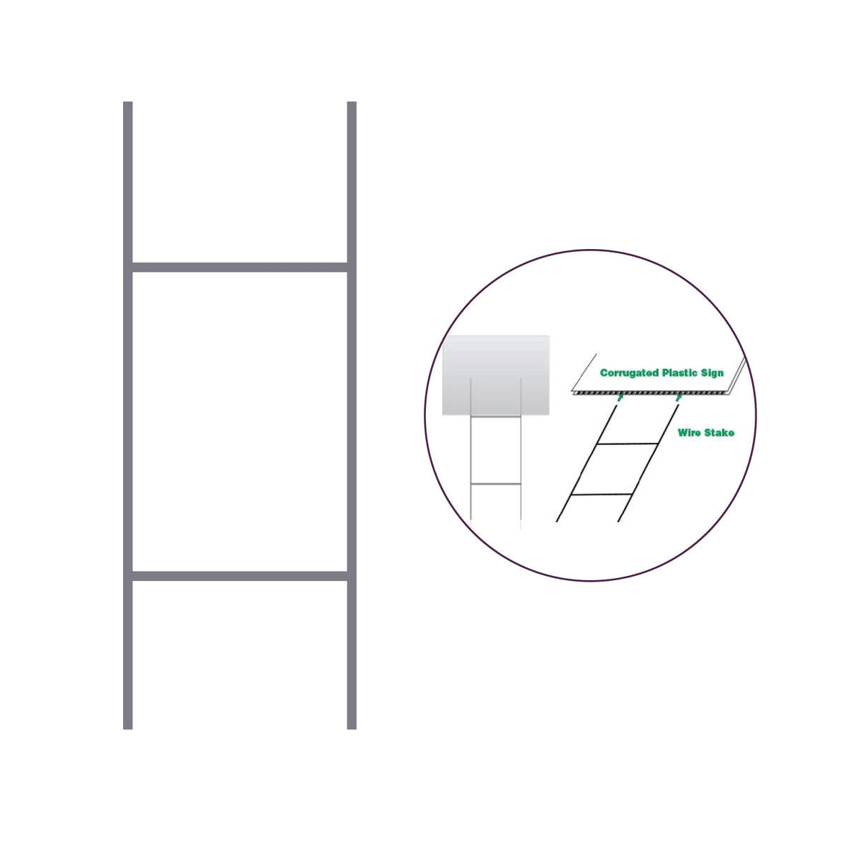 24"x18" Yard Sign Bundles With Stakes - 4MM Corrugated Plastic / Corex ...