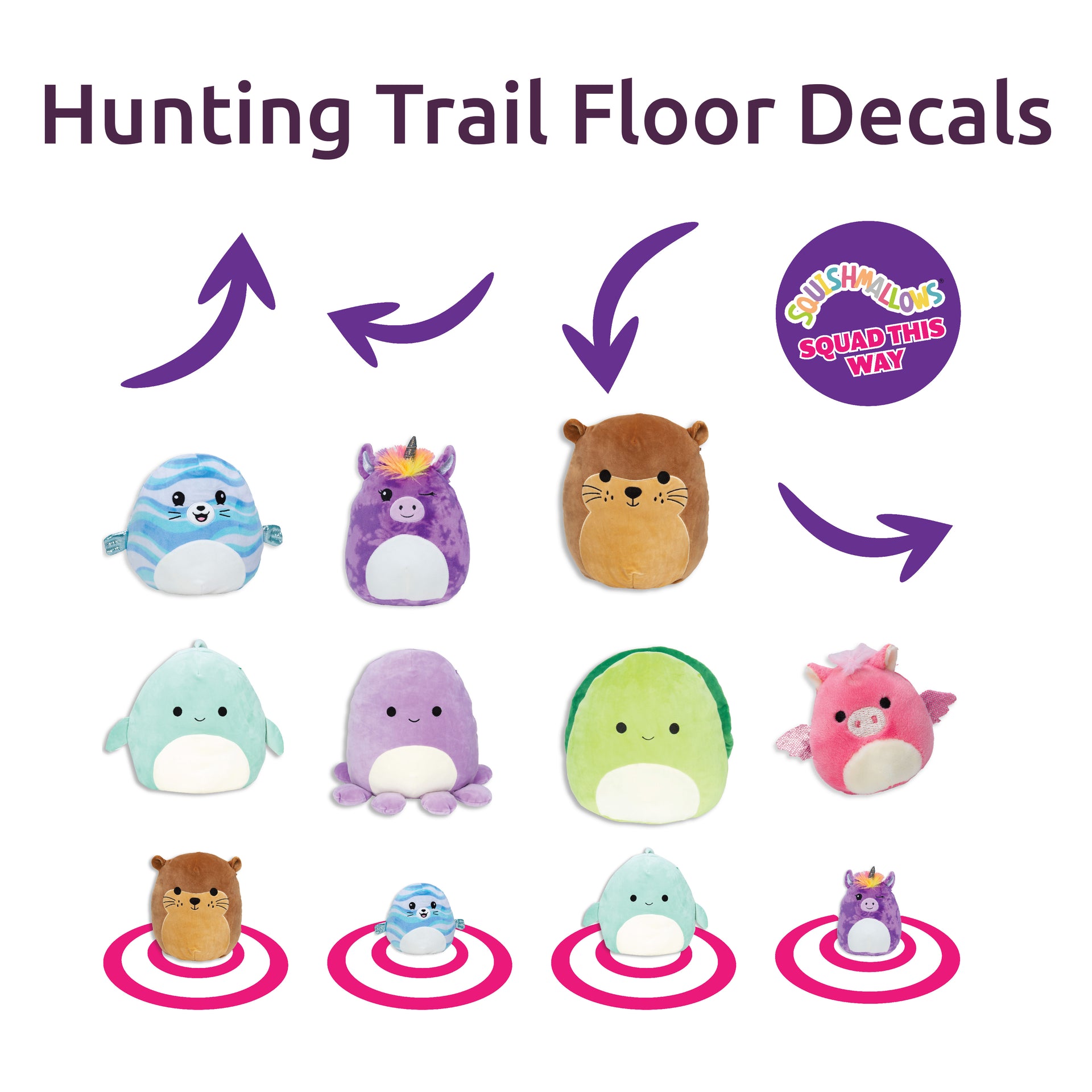 Squishmallow Trail Floor Decals for Learning Express (16 Pack ...