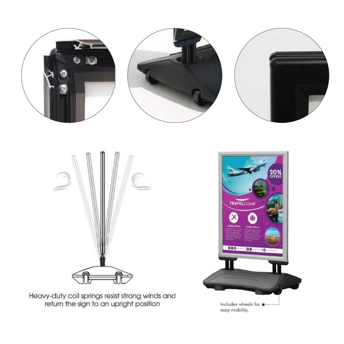 Poster Sidewalk Sign Frame | Vista Systems | AdVision Signs ...