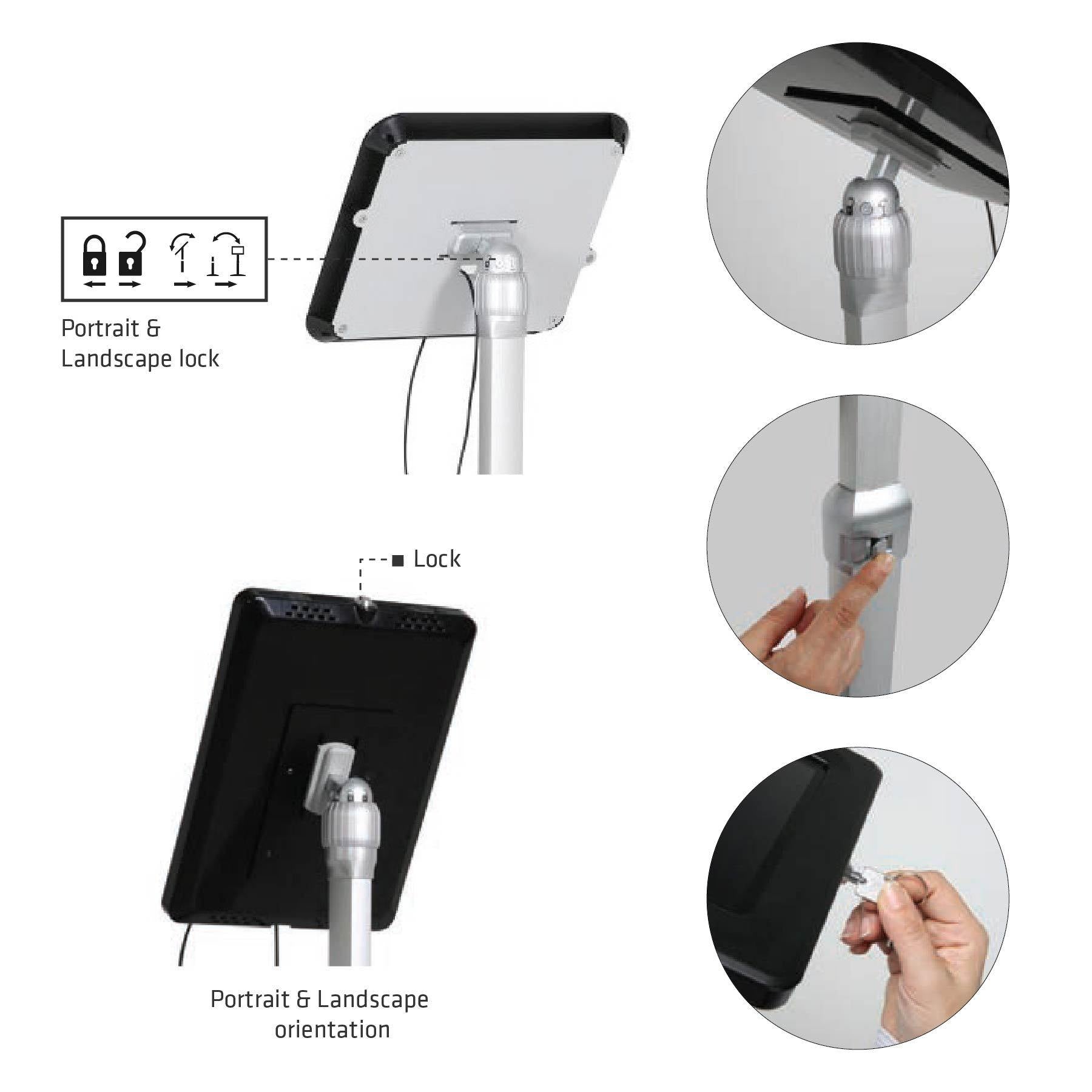 Floor Tablet Stand Frame | Vista Systems | AdVision Signs - Pittsburgh, PA