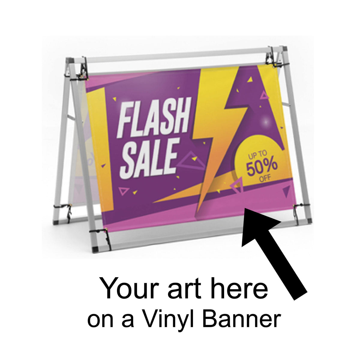 A-Frame Banner Display 4 ft | AdVision Signs - Pittsburgh, PA