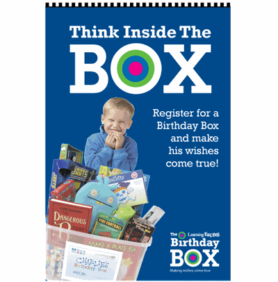 Blue "Think Inside The Box" Signs for Learning Express | AdVision Signs ...