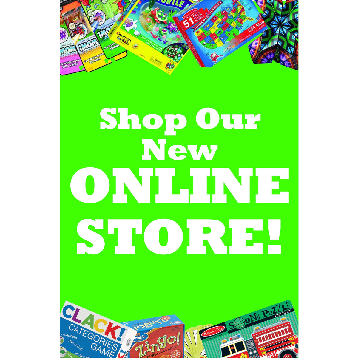 Shop Our Online Store Sign for Learning Express | AdVision Signs ...